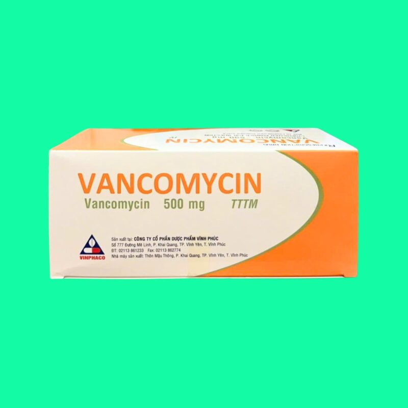 Thuốc Vancomycin 500 Vinphaco trị viêm màng não, nhiễm khuẩn huyết