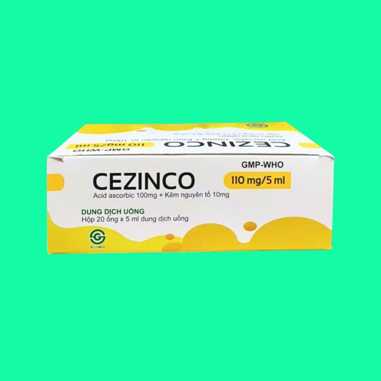 Thuốc Cezinco 110mg/5ml bổ sung vitamin C, kẽm, tăng sức đề kháng