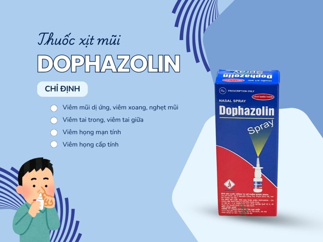 Thuốc xịt Dophazolin 15ml giảm nghẹt mũi, lấy lại hơi thở thông thoáng
