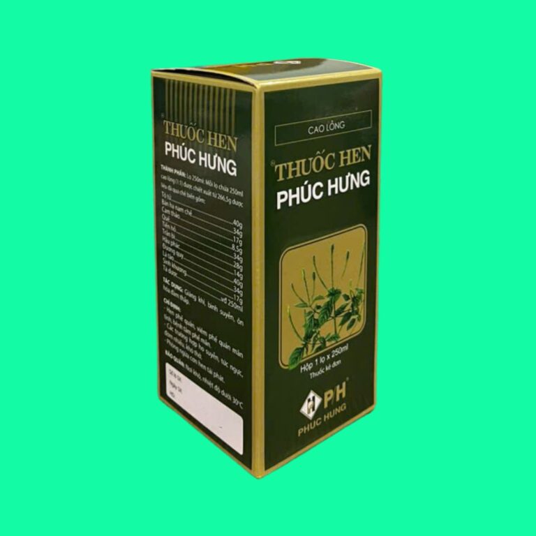 Thuốc Hen Phúc Hưng 250ml điều trị khó thở, hen phế quản