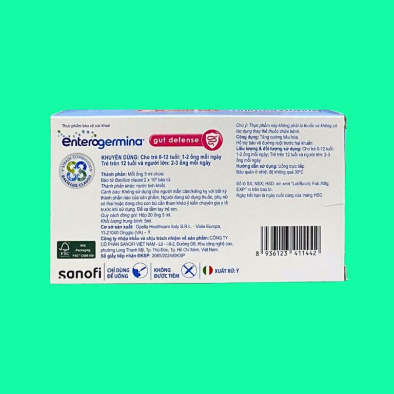 Men vi sinh Enterogermina Gut Defense bảo vệ niêm mạc ruột