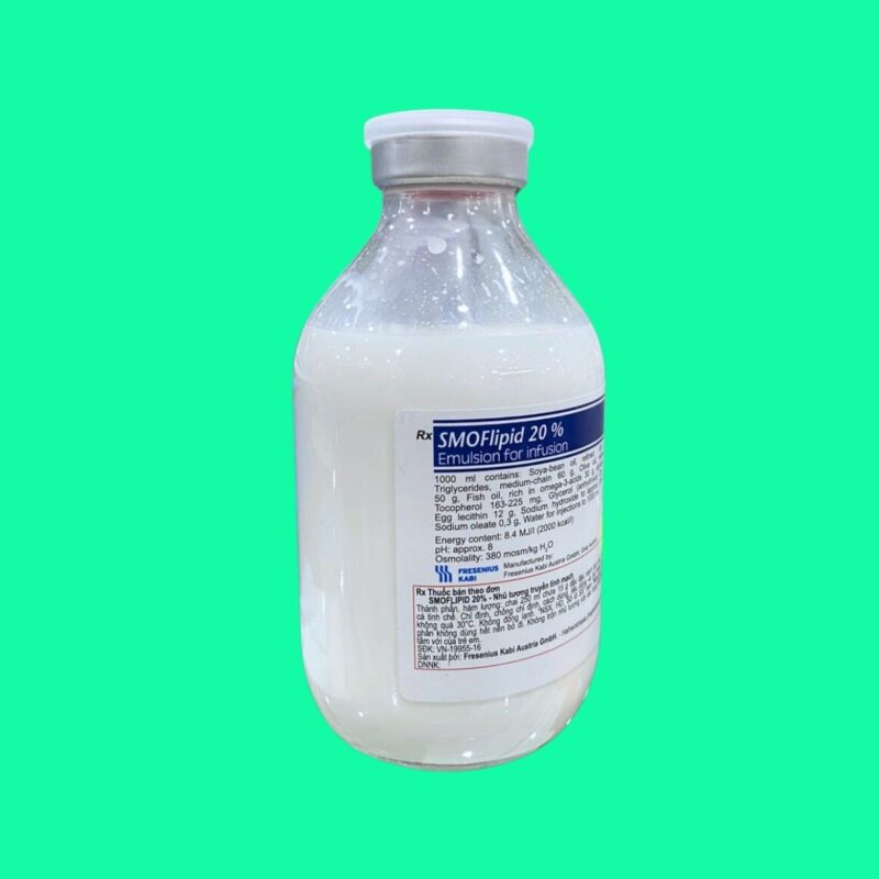 Thuốc Smoflipid 20% cung cấp năng lượng, axit béo thiết yếu omega-3