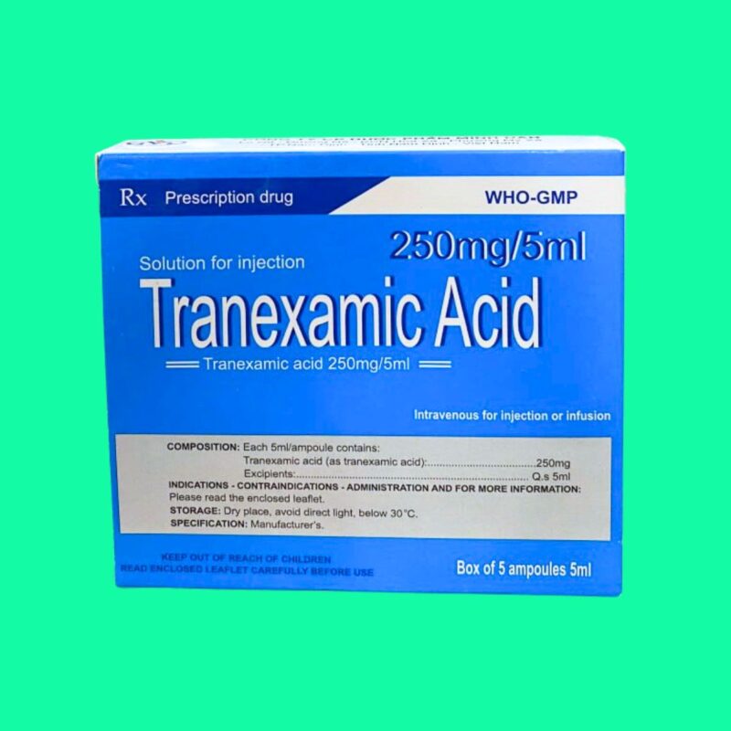 Thuốc Tranexamic acid 250mg/5ml Dược phẩm Minh Dân điều trị chảy máu