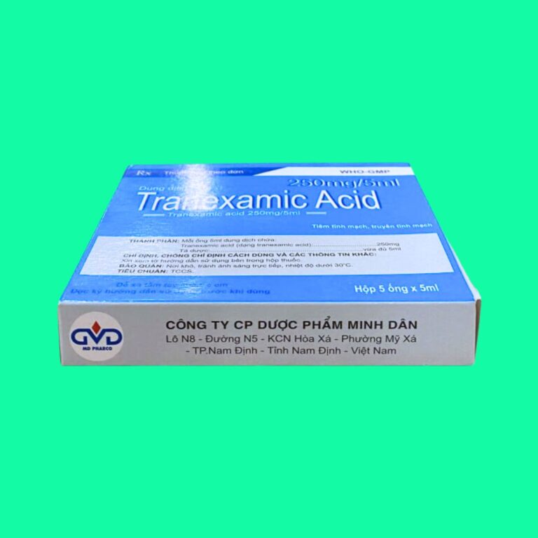 Thuốc Tranexamic acid 250mg/5ml Dược phẩm Minh Dân điều trị chảy máu