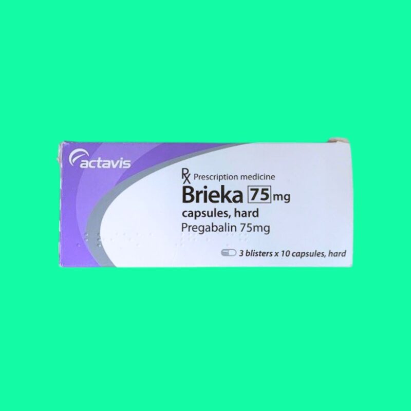 Thuốc Brieka 75mg điều trị rối loạn lo âu lan tỏa, đau cơ xơ hóa
