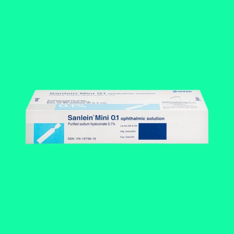 Thuốc nhỏ mắt Sanlein Mini 0.1 điều trị khô mắt, viêm kết mạc