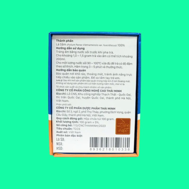 Trà Sâm Việt Nam nguyên lá tăng đề kháng, giảm stress, ngủ ngon