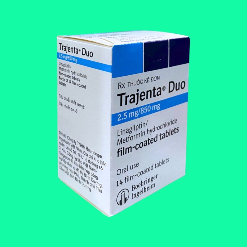 Thuốc Trajenta Duo 2,5mg/850mg điều trị tiểu đường type 2 phối hợp