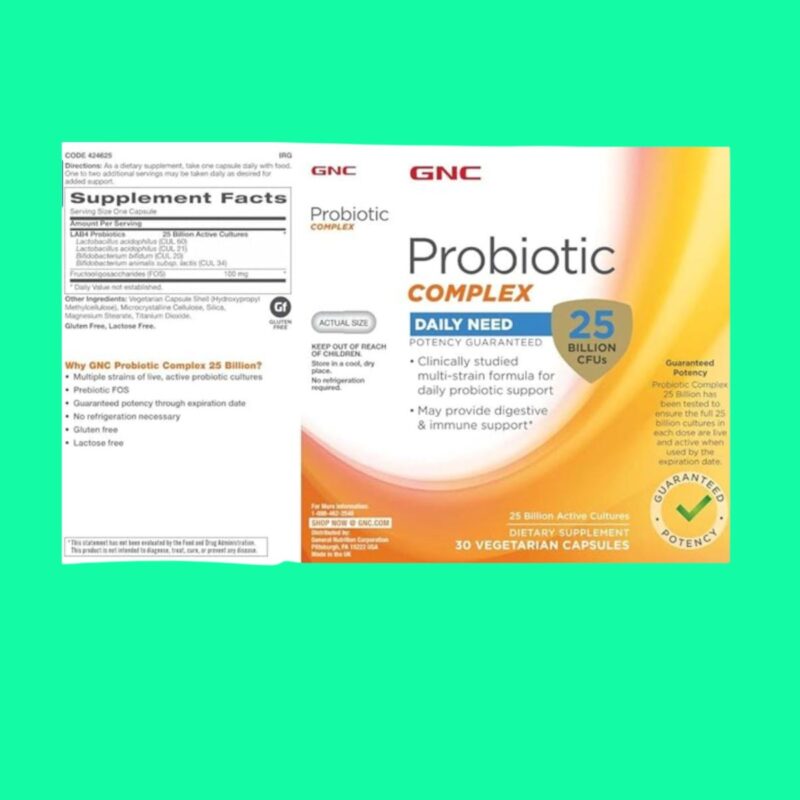 Thuốc Probiotic Complex 25 Billion Cfus hỗ trợ chức năng đường ruột