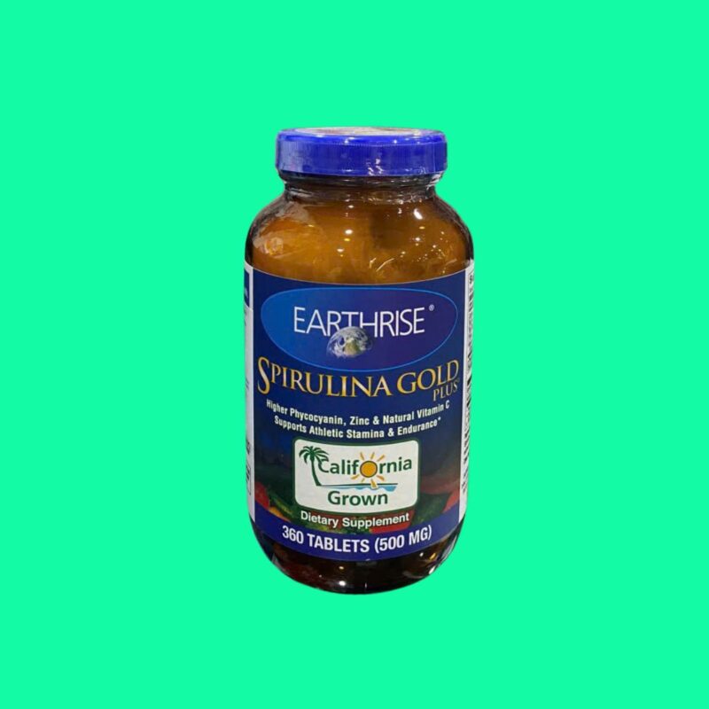 Thuốc Tảo mặt trời Earthrise Spirulina Gold Plus chống oxy hóa, hạn chế ...
