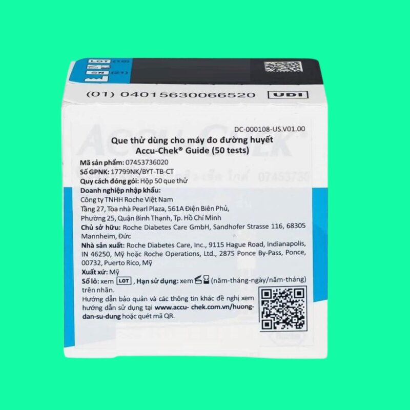 Que thử Accu-Chek Guide test strips hỗ trợ kiểm tra đường huyết nhanh ...