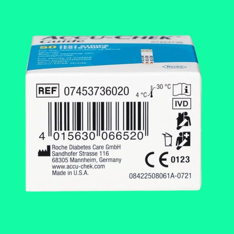 Que thử Accu-Chek Guide test strips hỗ trợ kiểm tra đường huyết nhanh ...