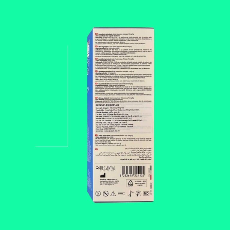 Thuốc Regenflex Bio-plus 75mg/3ml (Acid Hyaluronic 75mg/3mL) điều trị ...