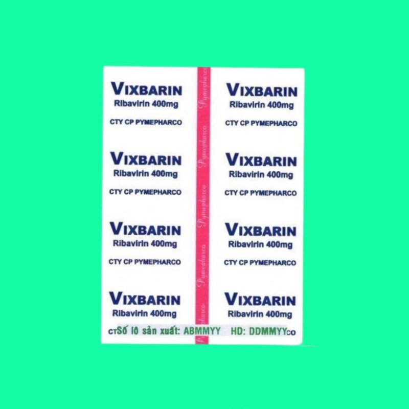 Thuốc Vixbarin 400mg (Ribavirin 400mg) điều trị viêm gan C mạn tính