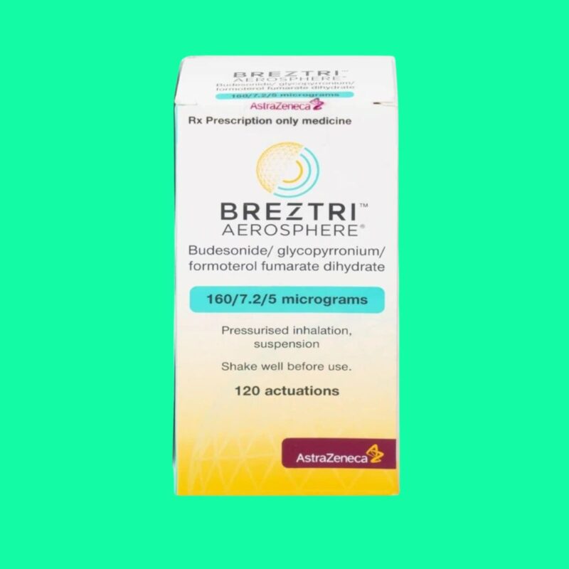 Thuốc Breztri Aerosphere – Điều trị duy trì bệnh phổi tắc nghẽn mạn tính