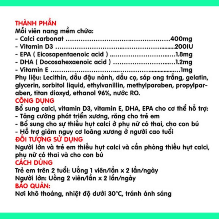 Thuốc Calcium Fort US Pharma USA hỗ trợ sức khỏe xương khớp