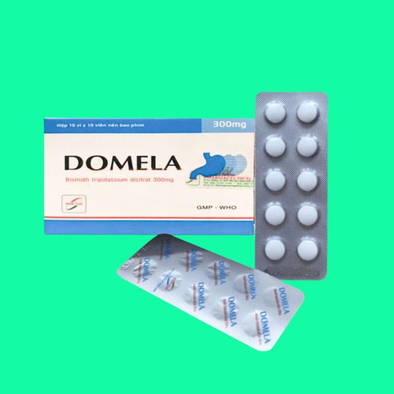Thuốc Domela 300mg (Bismuth tripotassium dicitrat 300mg) điều trị viêm ...