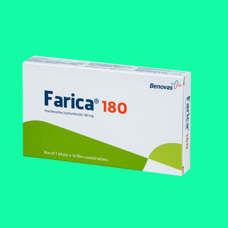 Thuốc Farica 180mg (Fexofenadine) điều trị viêm mũi dị ứng