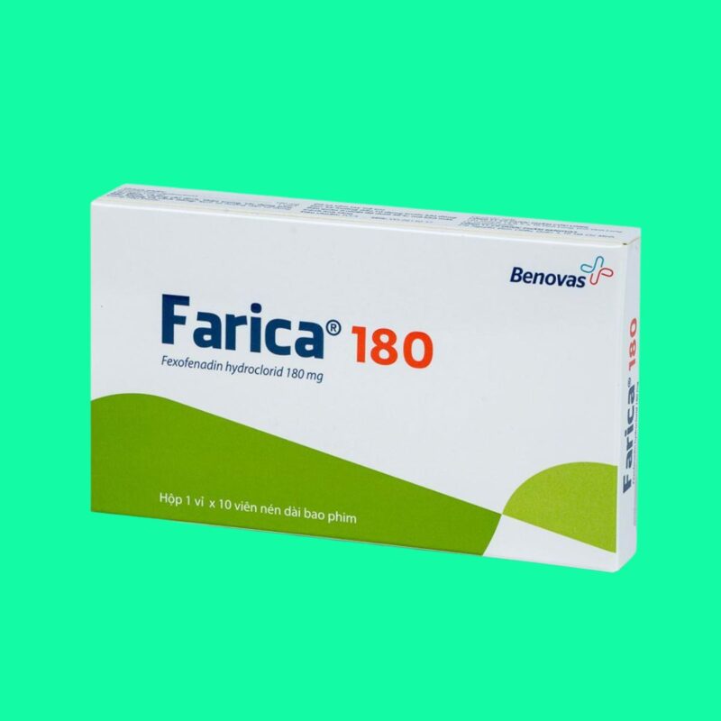 Thuốc Farica 180mg (Fexofenadine) điều trị viêm mũi dị ứng