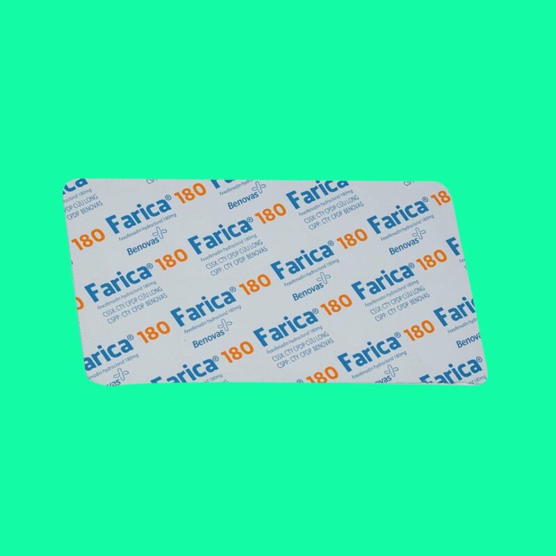 Thuốc Farica 180mg (Fexofenadine) điều trị viêm mũi dị ứng