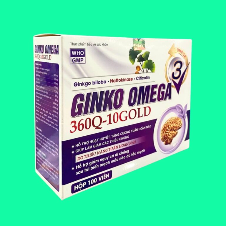 Ginko Omega 360Q-10Gold hỗ trợ tăng cường tuần hoàn máu não