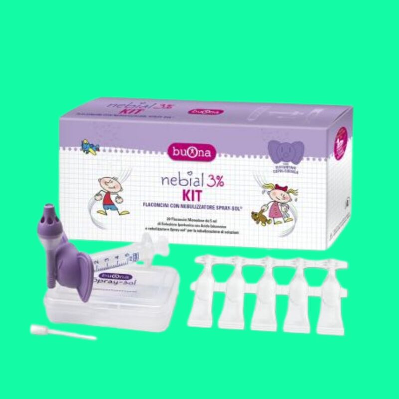 Nebial 3% KIT giúp làm sạch, giữ ẩm mũi, thông thoáng đường thở