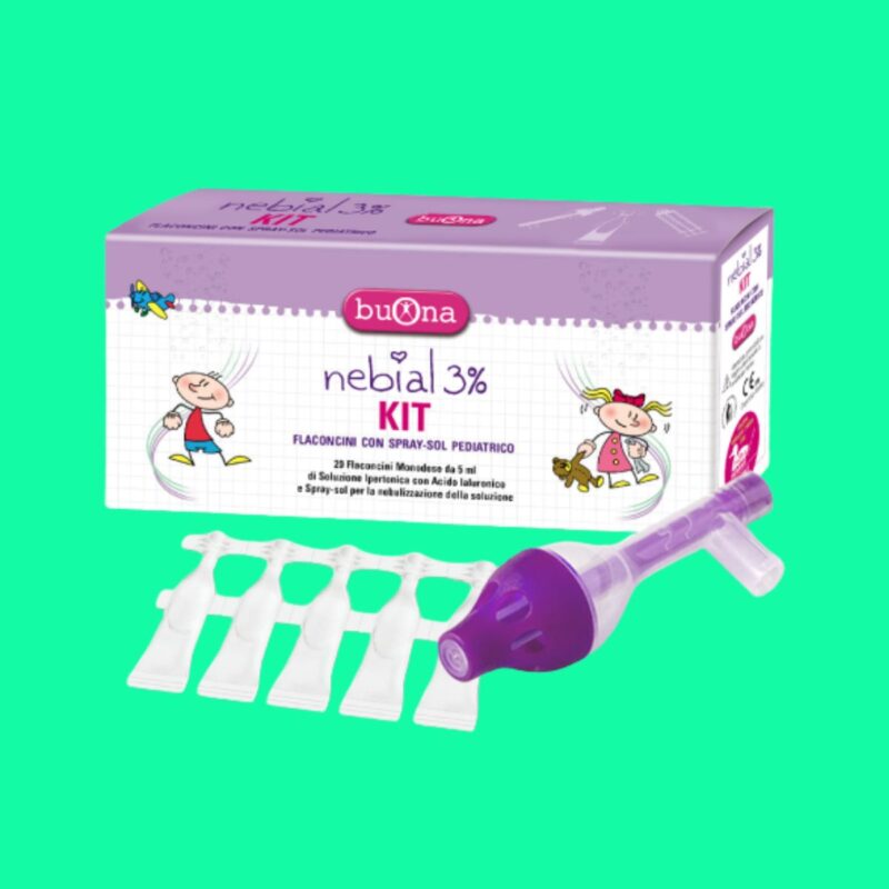 Nebial 3% KIT giúp làm sạch, giữ ẩm mũi, thông thoáng đường thở