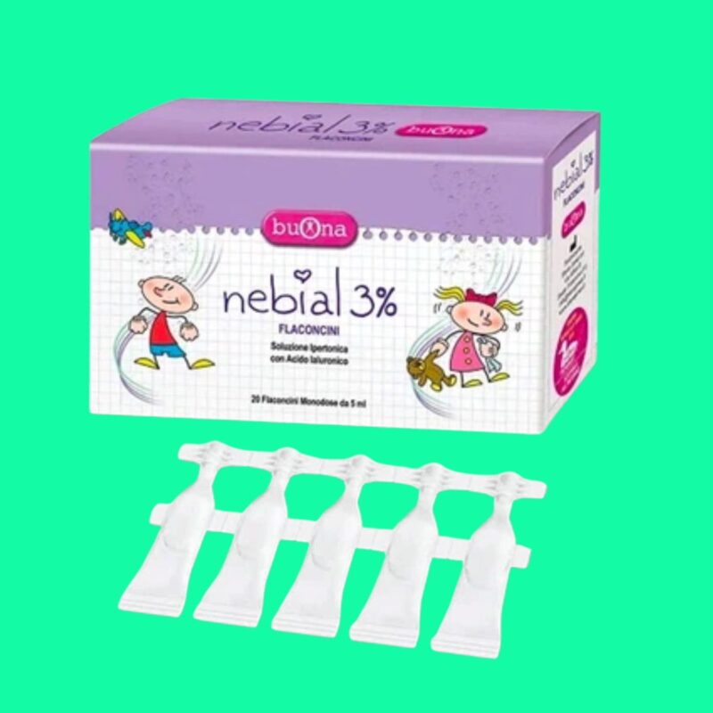 Nebial 3% KIT giúp làm sạch, giữ ẩm mũi, thông thoáng đường thở
