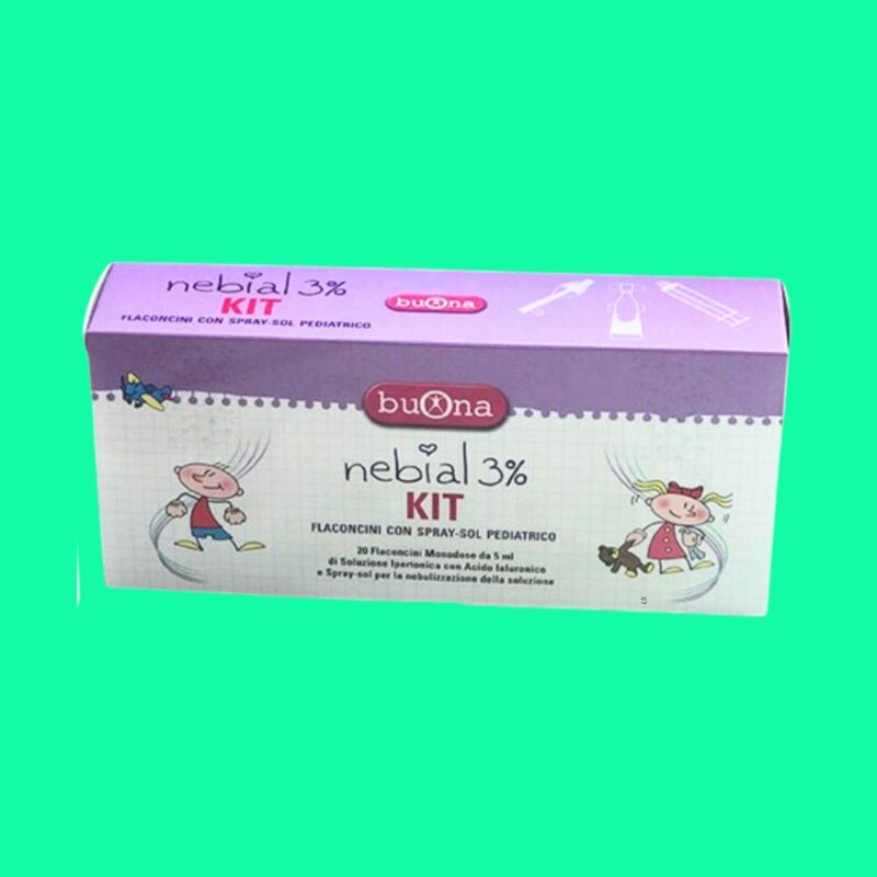 Nebial 3% KIT giúp làm sạch, giữ ẩm mũi, thông thoáng đường thở