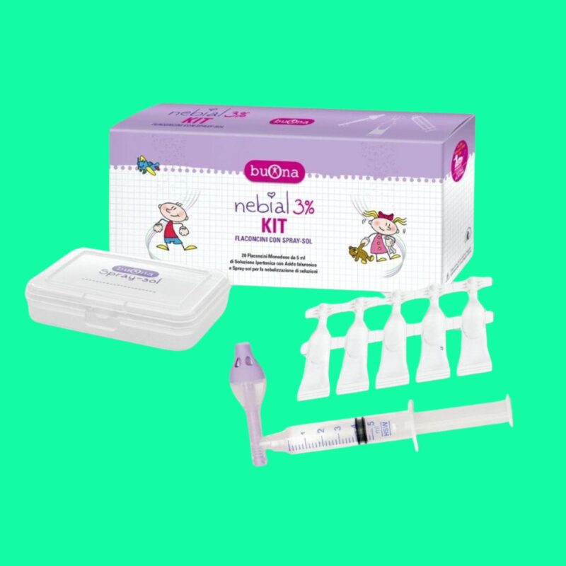 Nebial 3% KIT giúp làm sạch, giữ ẩm mũi, thông thoáng đường thở