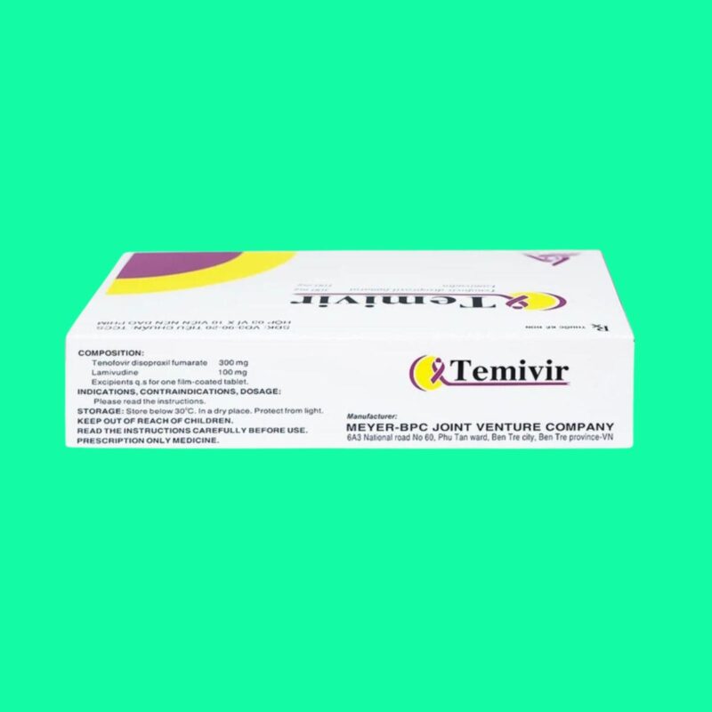 Thuốc Temivir 300mg/100mg – Điều trị HBV, HIV-1