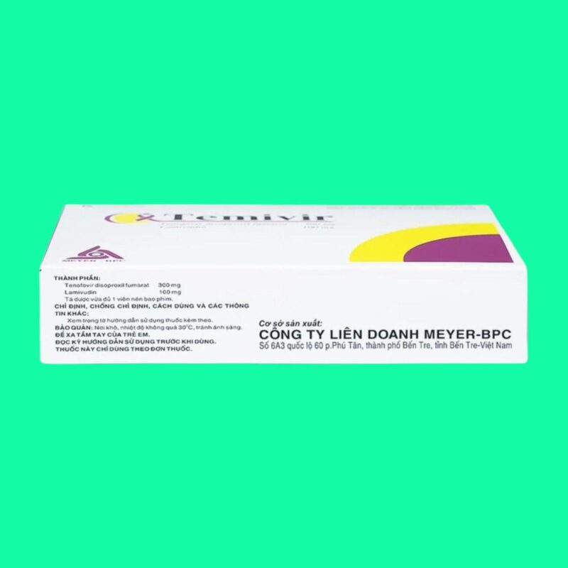 Thuốc Temivir 300mg/100mg – Điều trị HBV, HIV-1