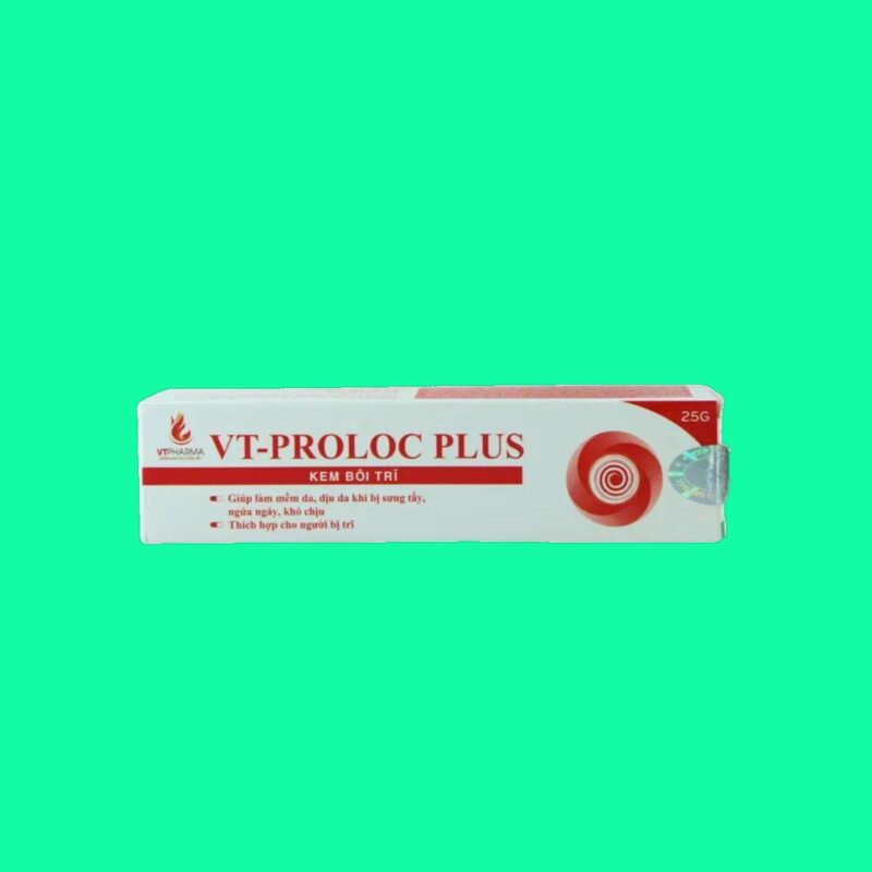 Thuốc VT-Proloc Plus hỗ trợ làm dịu da, giảm ngứa rát cho người bị trĩ