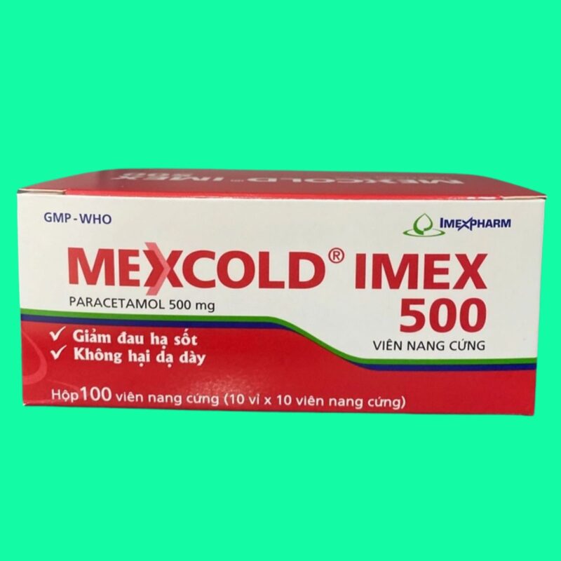 Thuốc Mexcold Imex 500 (Paracetamol) – giảm đau đầu, răng, hạ sốt