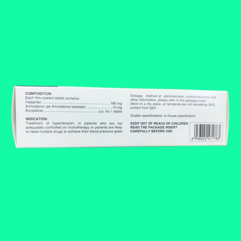 Thuốc Hyvalor Plus 160mg/10mg điều trị bệnh lý tăng huyết áp