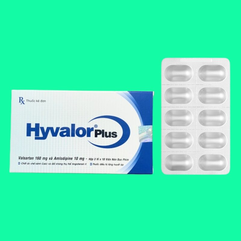 Thuốc Hyvalor Plus 160mg/10mg điều trị bệnh lý tăng huyết áp