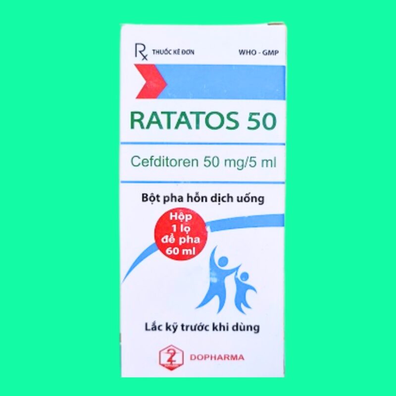 Thuốc Ratatos 50 (Cefditoren 50mg/5ml) điều trị bệnh do nhiễm khuẩn