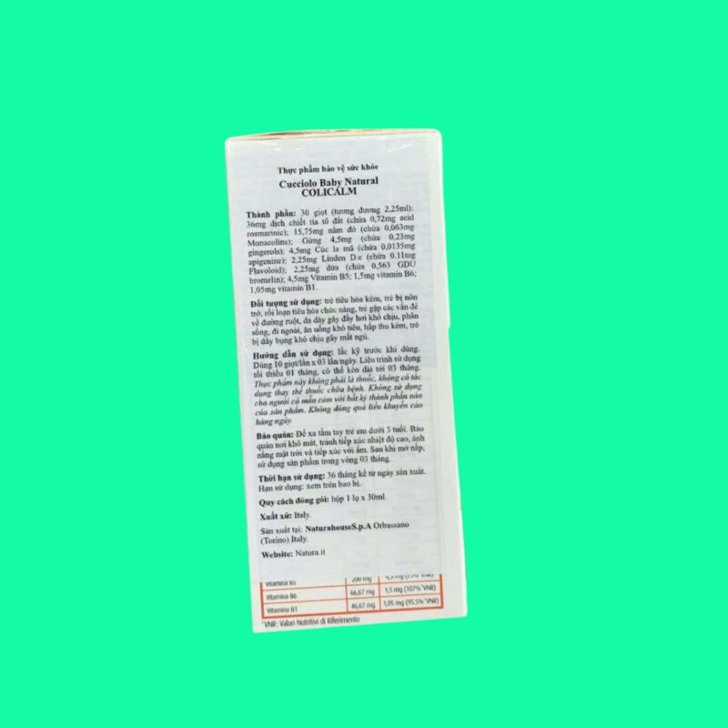 Colicalm drops hỗ trợ giảm tình trạng nôn trớ, ọc sữa ở trẻ