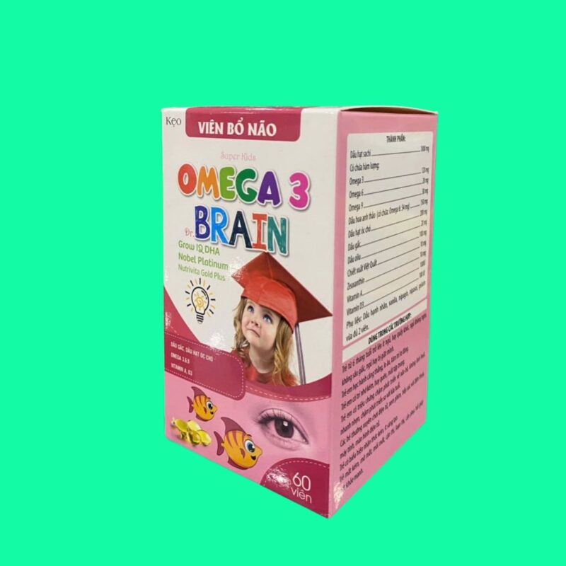 Kẹo Viên Bổ Não OMEGA 3 Brain hỗ trợ bổ sung omega 3 cho trẻ