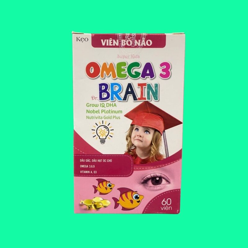 Kẹo Viên Bổ Não OMEGA 3 Brain hỗ trợ bổ sung omega 3 cho trẻ