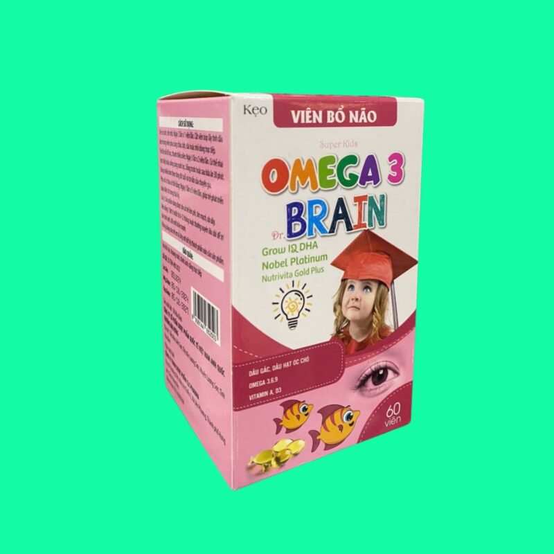 Kẹo Viên Bổ Não OMEGA 3 Brain hỗ trợ bổ sung omega 3 cho trẻ