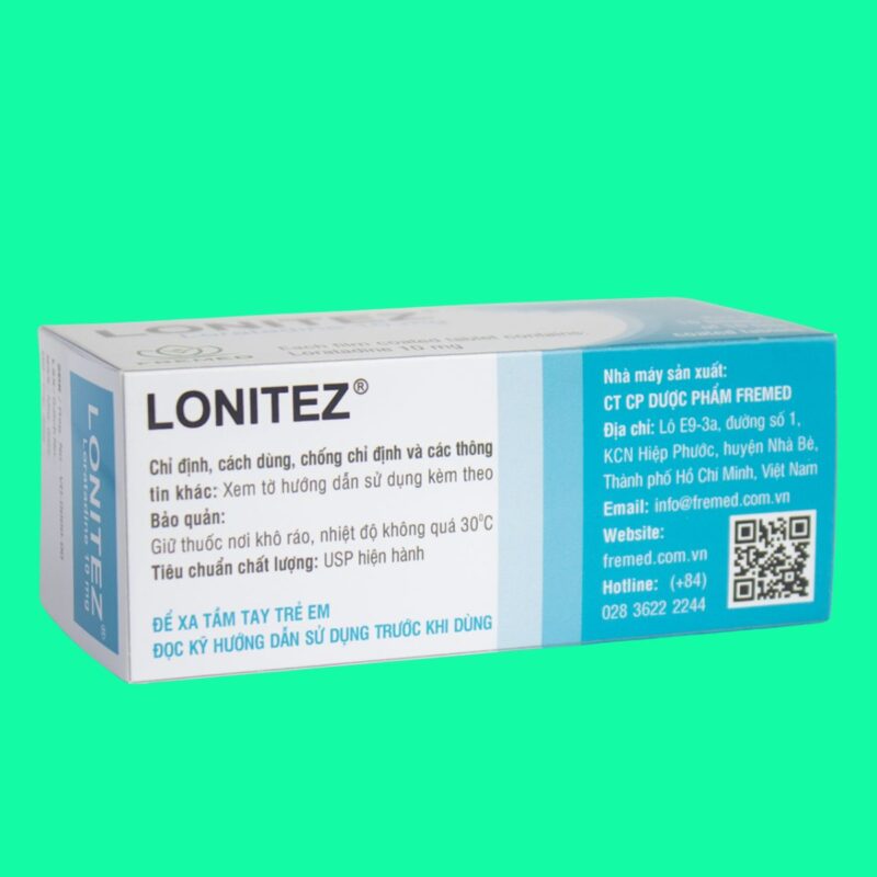 Thuốc Lonitez 10mg (Loratadin) giảm các triệu chứng dị ứng và mề đay