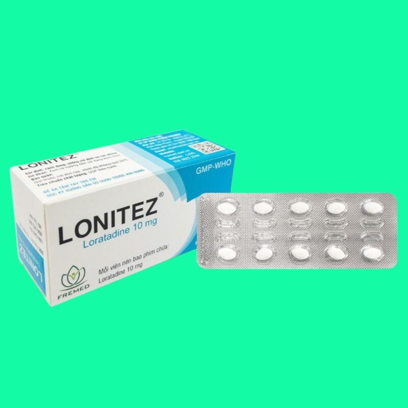 Thuốc Lonitez 10mg (Loratadin) giảm các triệu chứng dị ứng và mề đay