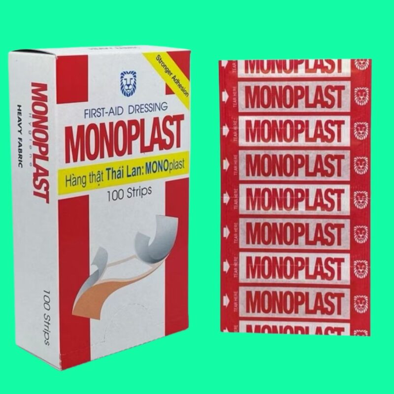 Băng dán cá nhân Monoplast 100 miếng có tác dụng bảo vệ vết thương ...
