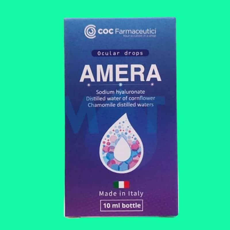 Nước nhỏ mắt Amera lọ 10ml hỗ trợ làm giảm các triệu chứng khó chịu ở mắt