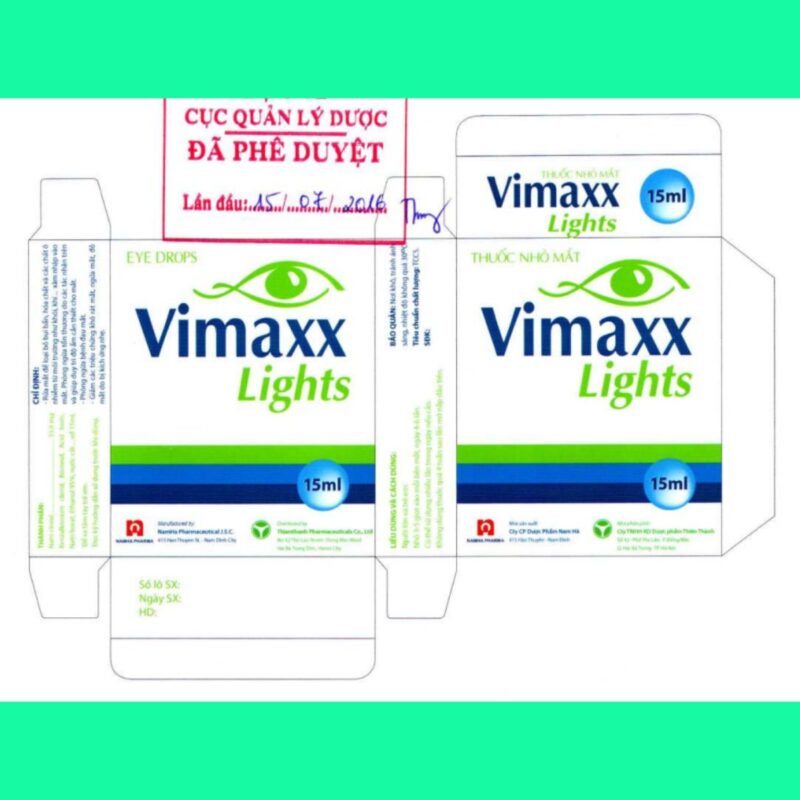 Thuốc Vimaxx Lights giúp vệ sinh mắt, giảm khô, ngứa, đỏ rát