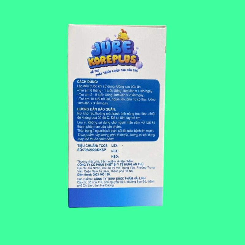 Thuốc Jube Koreplus hỗ trợ phát triển chiều cao cho bé