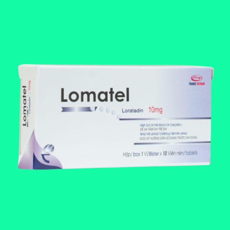Thuốc Lomatel 10mg điều trị triệu chứng viêm mũi và viêm kết mạc dị ứng