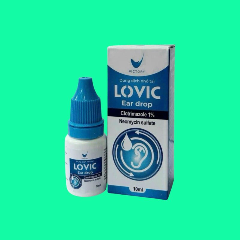 Thuốc LOVIC Ear drop 10ml điều trị viêm tai do nhiễm nấm hoặc vi khuẩn
