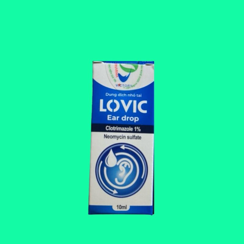 Thuốc LOVIC Ear drop 10ml điều trị viêm tai do nhiễm nấm hoặc vi khuẩn